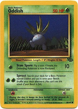 Pokemon Jungle Common Card - Oddish 58/64 – PokeOrder.com