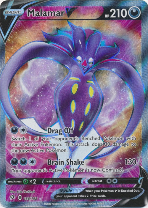 Malamar V (Full Art) - 186/192 Pokemon SWSH Rebel Clash Ultra Rare ...